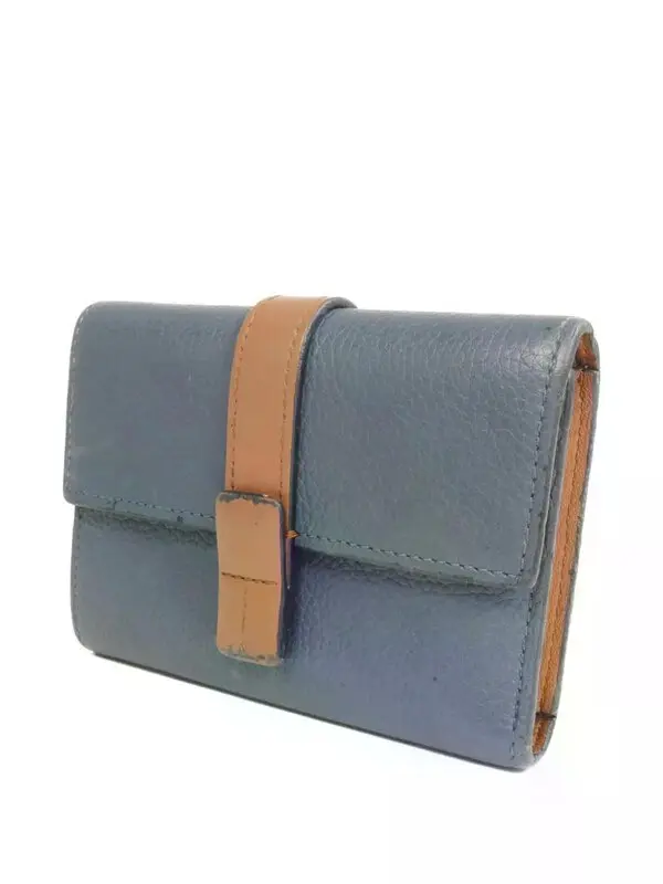 Loewe Anagram Strap Leather Wallet - Blue