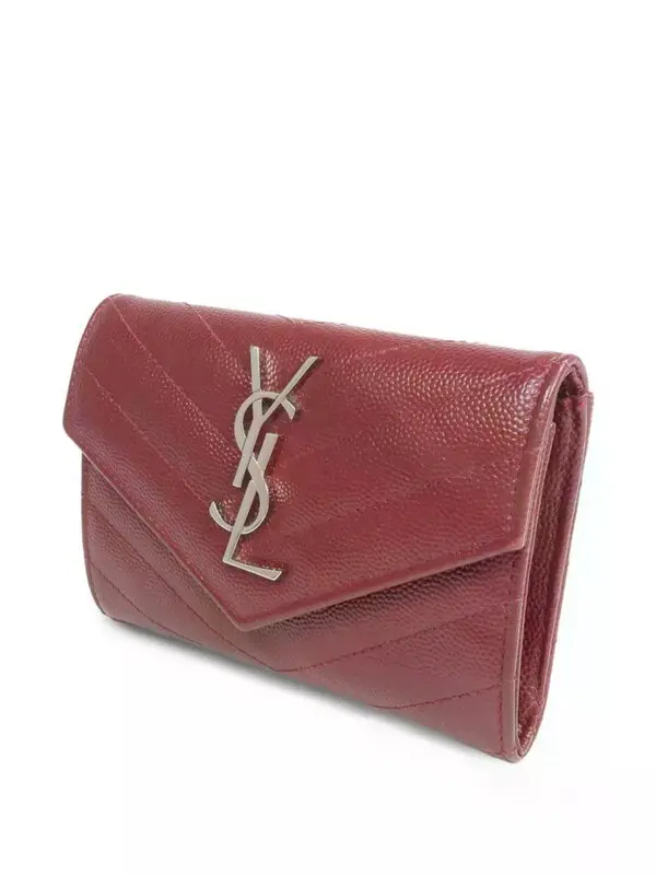 Saint Laurent Small Cassandre Matelassé Envelope Leather Wallet