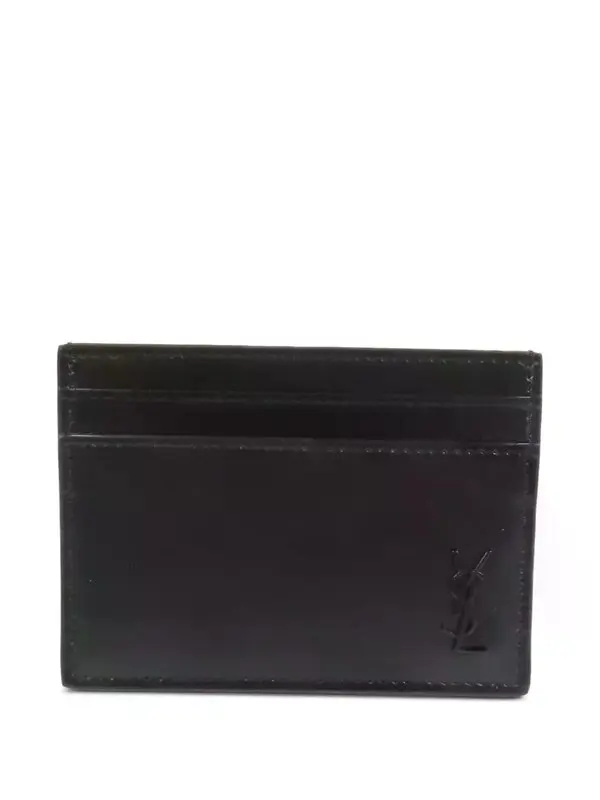 Saint Laurent Tiny Cassandra Card Case - Black