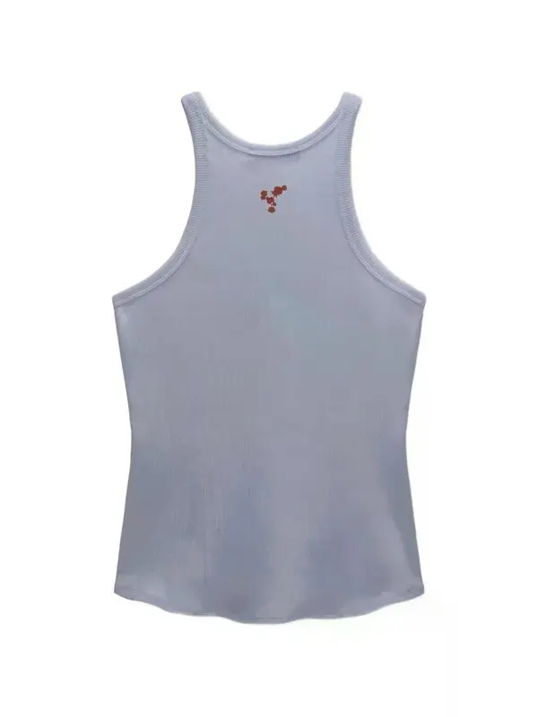 Dorothee Schumacher Seduction Embroidered Ribbed Tank Top - Grey