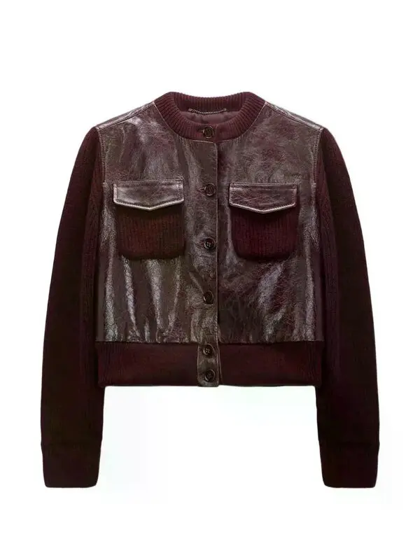 Dorothee Schumacher Lambskin-panelled Knit Jacket