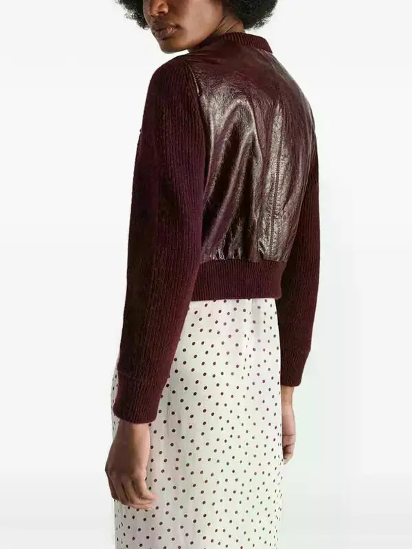 Dorothee Schumacher Lambskin-panelled Knit Jacket
