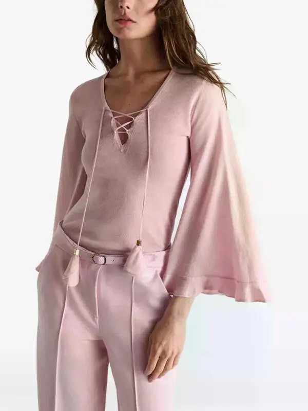 Dorothee Schumacher Powder Lace-up Flared Sleeve Jumper