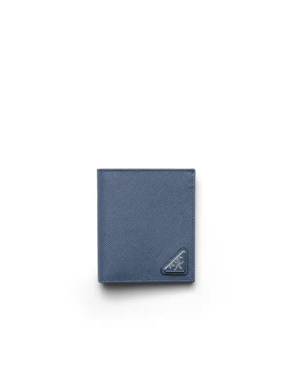 Prada Saffiano Leather Wallet - Blue