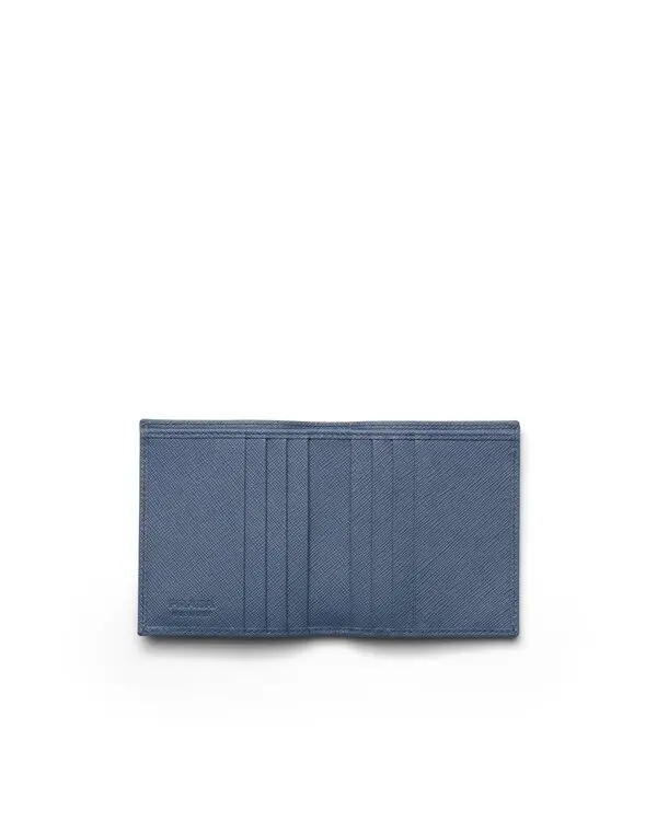 Prada Saffiano Leather Wallet - Blue