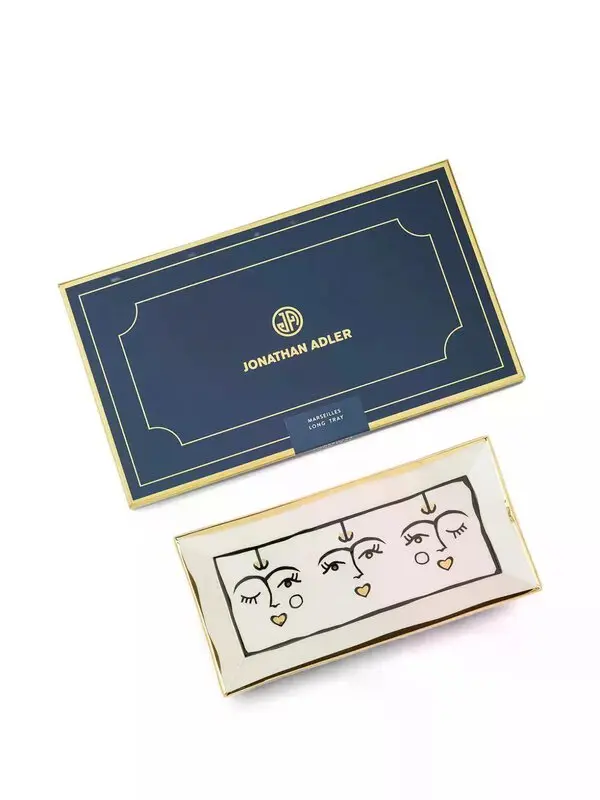 Jonathan Adler Marseille Face-print Tray - Neutrals