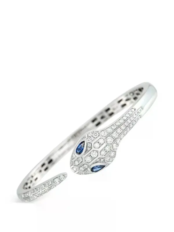 BVLGARI Serpenti Seduttori Diamond And Sapphire Bracelet - Silver