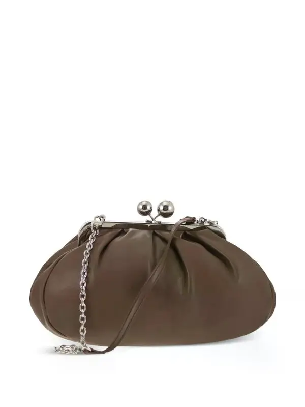 Max Mara Medium Pasticcino Leather Clutch Bag