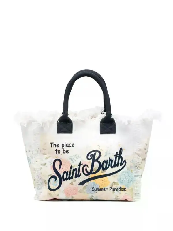 MC2 SAINT BARTH Floral-print Tote Bag - White