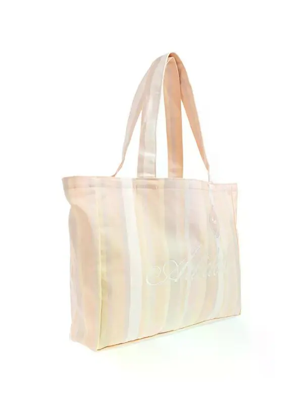 Adidas Striped Embroidered Tote Bag