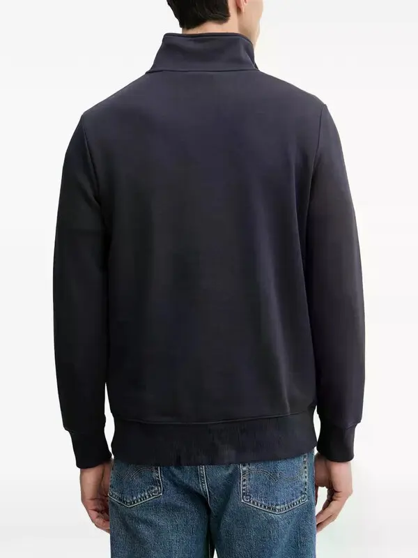 Gant Logo Embroidered Quarter-zip Sweater