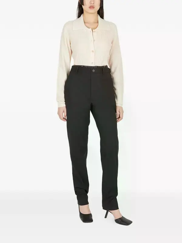 NINAMOUNAH Classic Collar Button Bodysuit