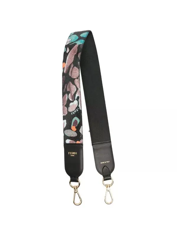 Fendi Sequin-embellished Leather Bag Strap