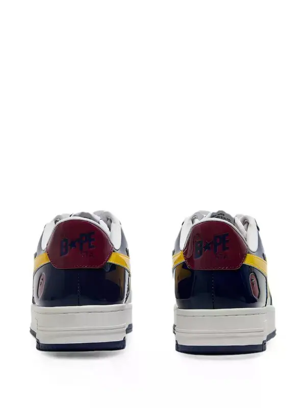 A BATHING APE Patent-leather Sta™ Sneakers - Red