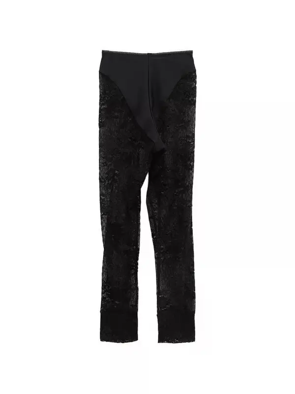 Vaquera Floral Lace Sheer Panel Trousers
