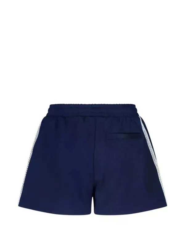 Adidas Embroidered Logo Shorts With Lace Trim
