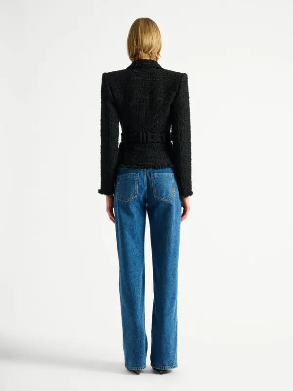 Balmain Belted Tweed Jacket