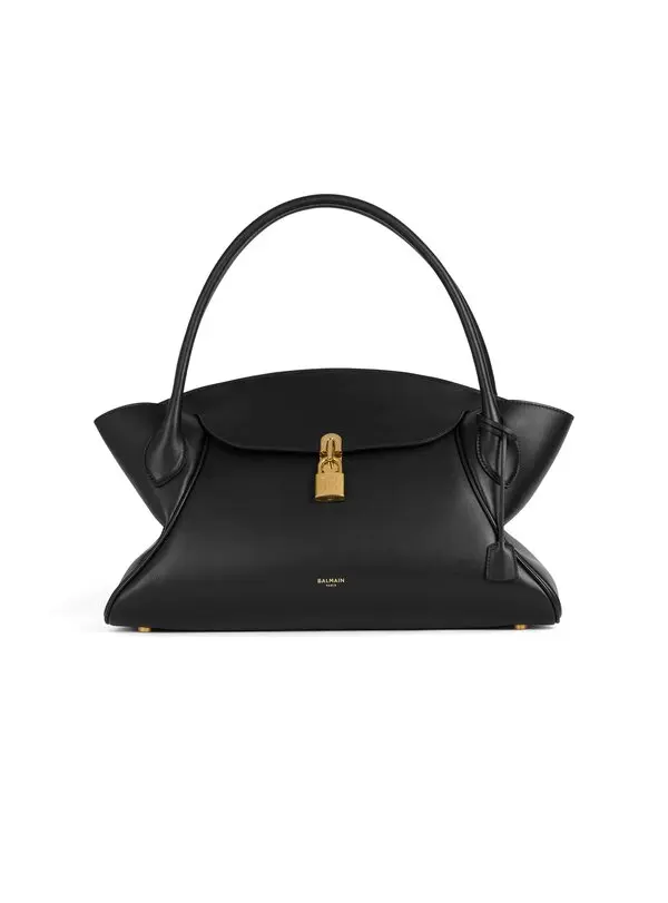 Balmain Medium Pulse Day Bag In Smooth Leather - Black
