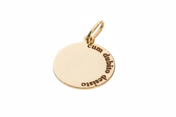 FLORENTIS JEWELLERY Cum Dubito Desisto Pendant In 10k - Gold