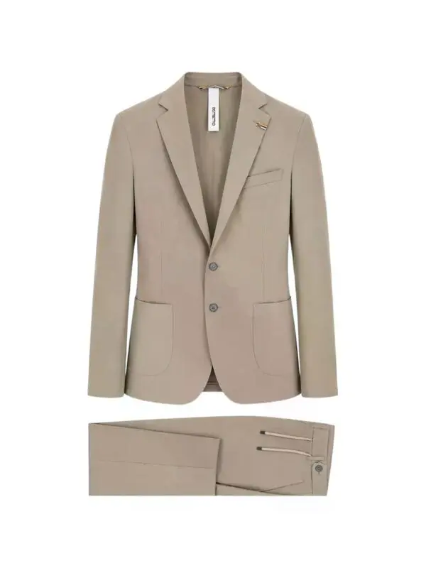 DISTRETTO 12 Notched-lapel Single-breasted Suit - Neutrals