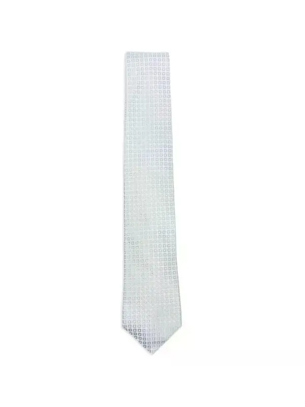 DELL'OGLIO Martin Geometric-jacquard Neck Tie - Blue