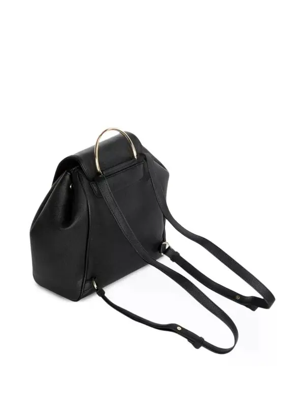 GAËLLE PARIS Gaelle Pebbled Texture Drawstring Backpack With Buckle Detail
