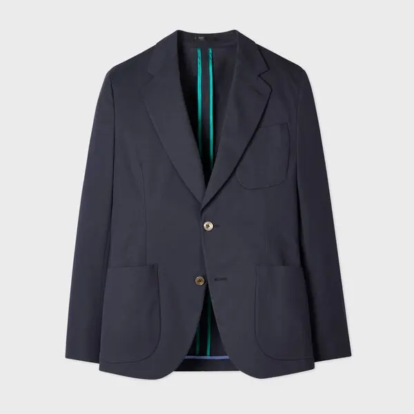 Paul Smith Navy Cotton-twill Patch-pocket Blazer