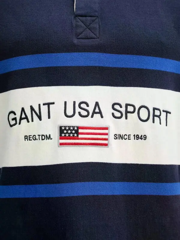 Gant Striped Logo-embroidered Sweater