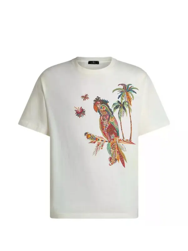 Etro Parrot-print Pique T-shirt