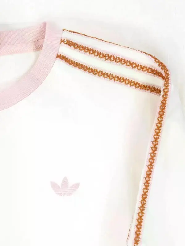 Adidas Embroidered Stripe Trefoil Logo T-shirt