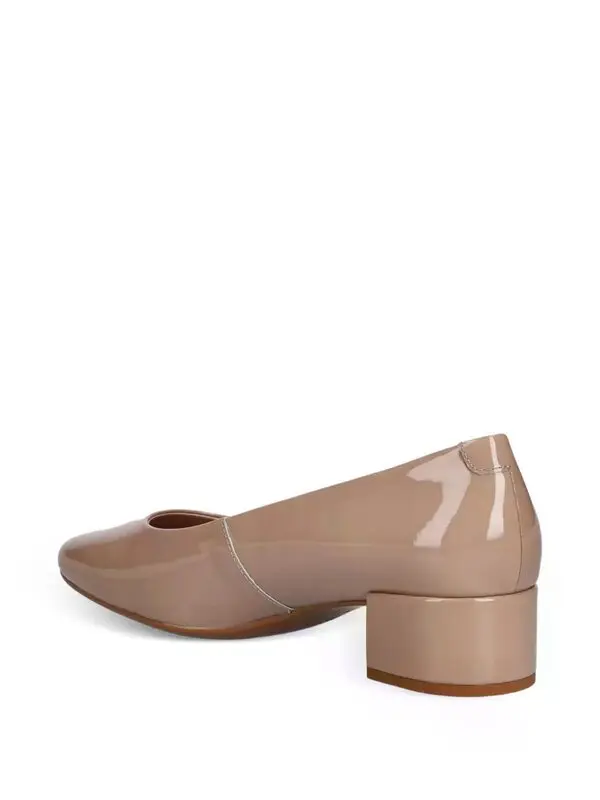 Ecco Patent Finish Block-heel Pumps