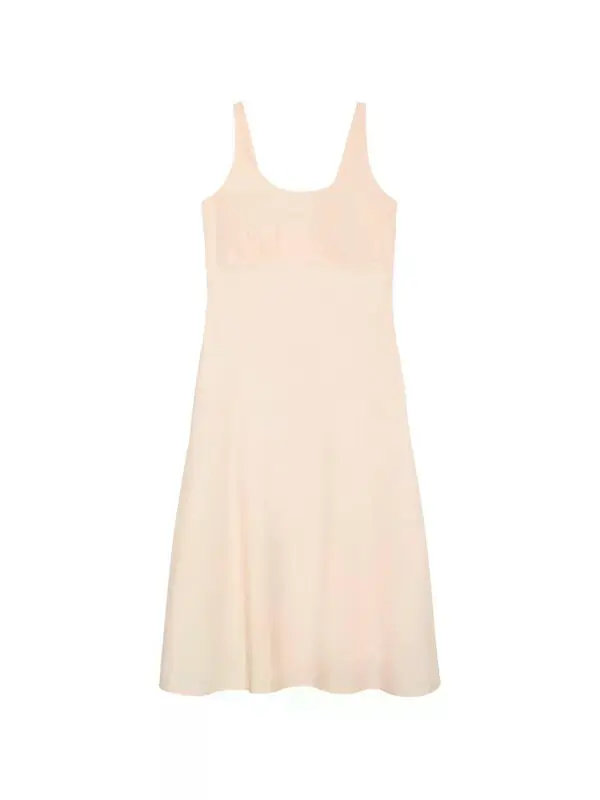 Calvin Klein Ruched Bust A-line Midi Dress - Neutrals