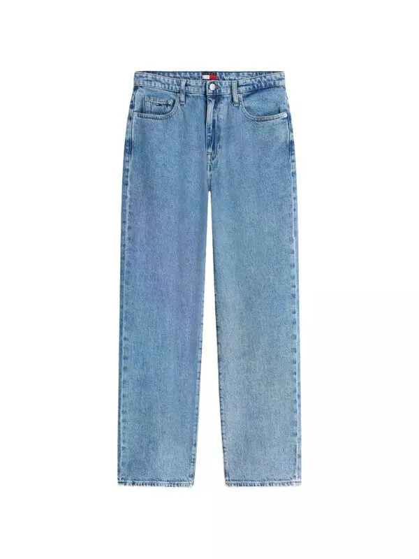 Tommy Hilfiger Straight-leg Jeans With Logo Patch - Blue