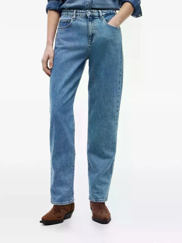 Tommy Hilfiger Straight-leg Jeans With Logo Patch