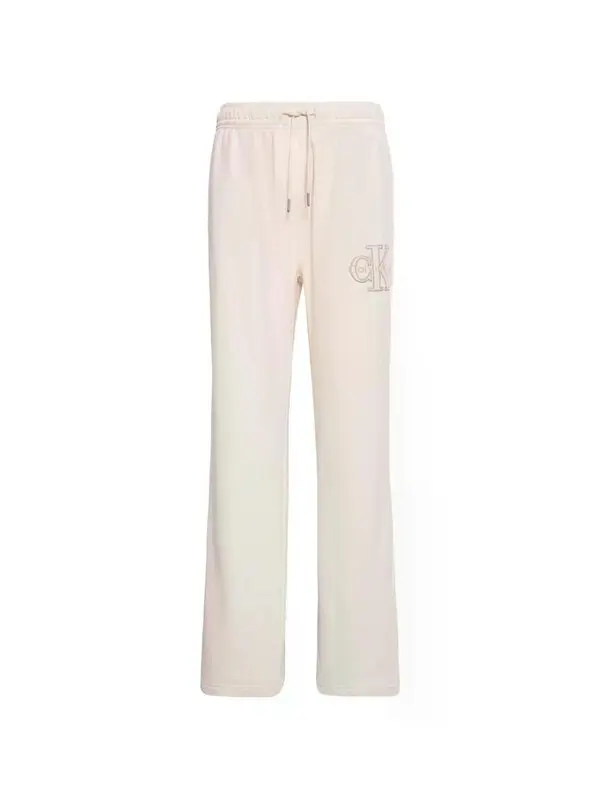 Calvin Klein Embroidered Drawstring Track Pants - Neutrals