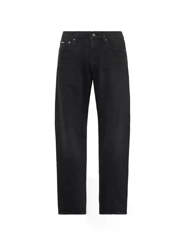 Calvin Klein Logo Patch Straight-leg Jeans