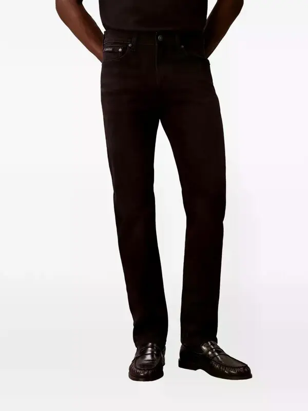 Calvin Klein Logo Patch Straight-leg Jeans