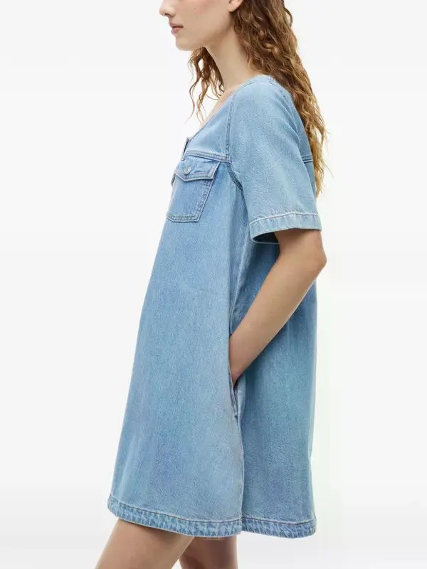 Tommy Hilfiger Denim Mini Dress With Chest Pockets