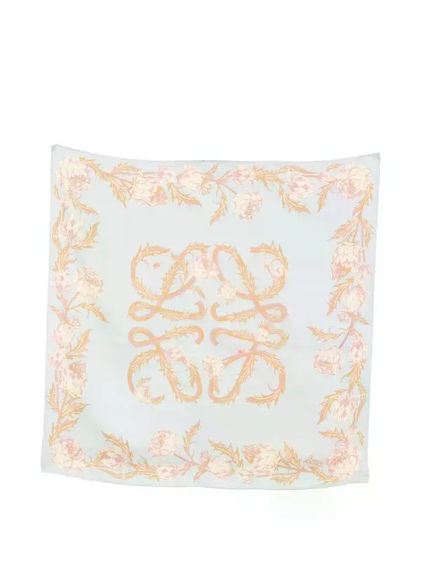 Loewe Anagram Artichoke-flower Scarf - Blue