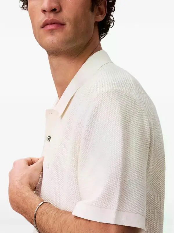Calvin Klein Waffle-knit Short-sleeve Polo Shirt