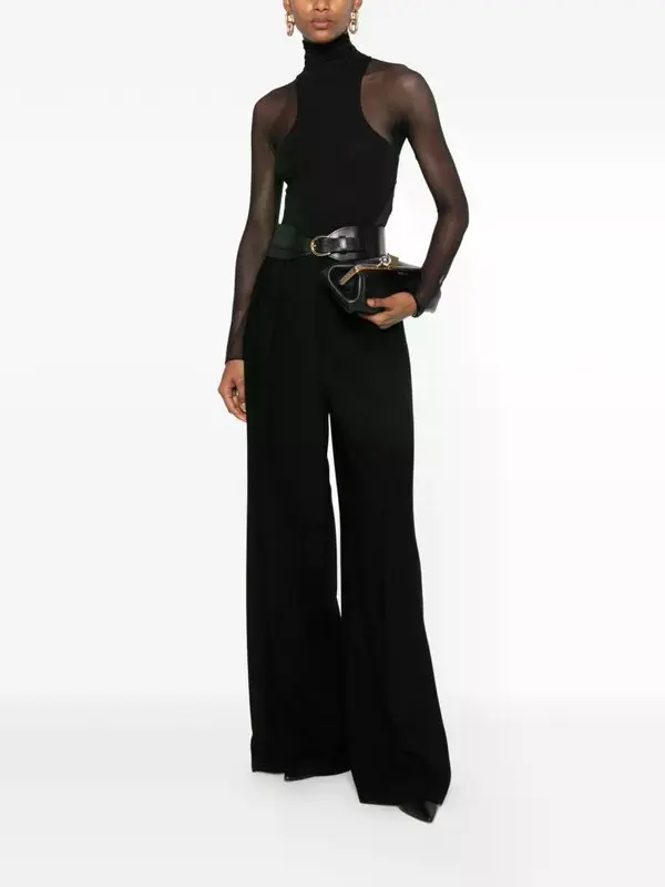Elisabetta Franchi Sheer-panneled High-neck Bodysuit