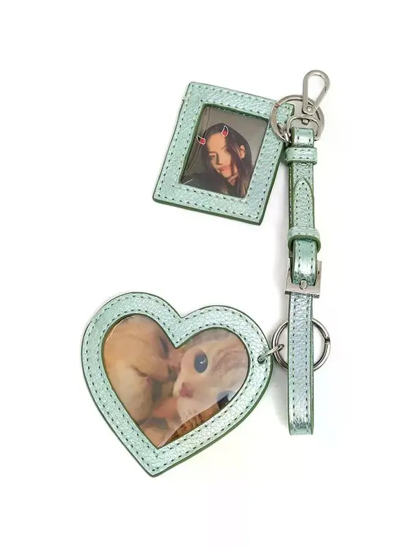 PEPA SALAZAR Metallic Heart Motif Bag Charm - Blue