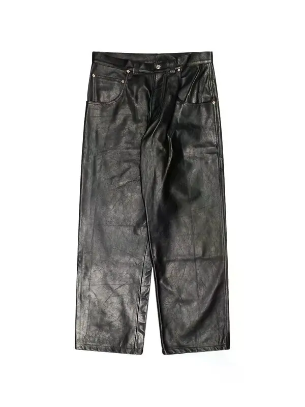 Vetements Hip-hop Leather Track Pants