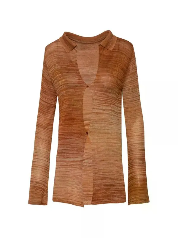 BAOBAB Helena V-neck Cutout Knit Shirt - Brown