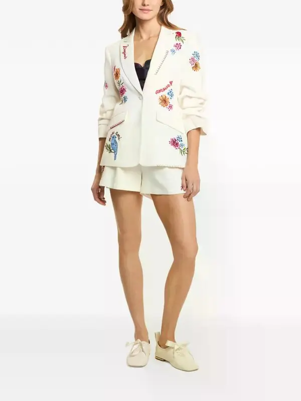 Cinq À Sept Cheyenne Floral Embroidered Blazer