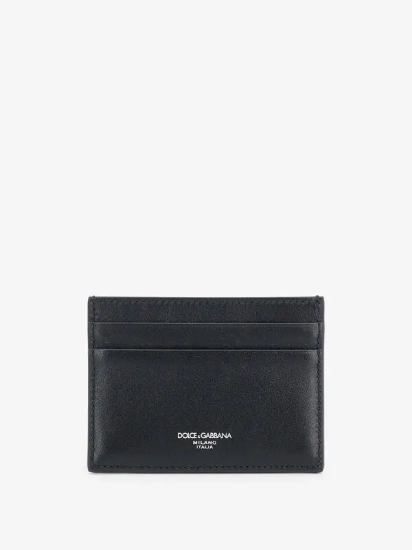 Dolce & Gabbana Leather Card Holder With Woven Pattern - Multicolor