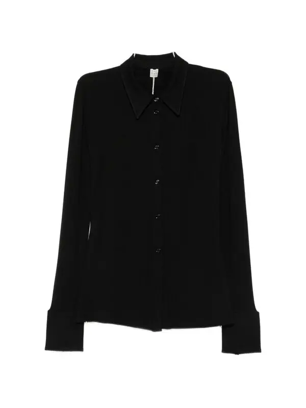 TOTEME Fitted Jersey Shirt With Spread Collar And Button Fastening