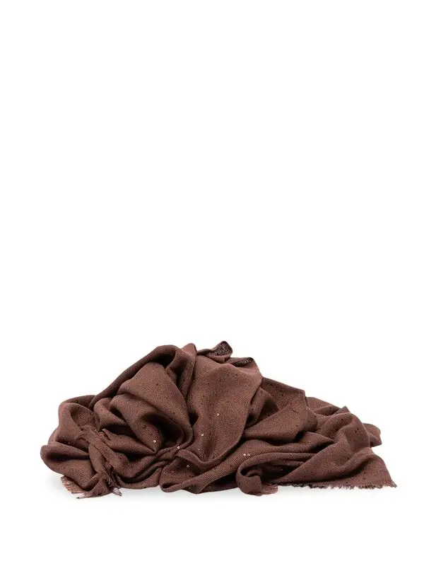 Brunello Cucinelli Cashmere And Silk `diamond` Yarn Scarf - Multicolor