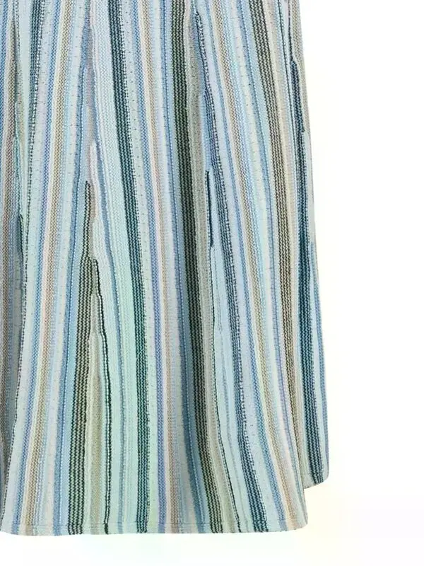 Barbour Josie Knitted Stripe Midi Skirt - Blue