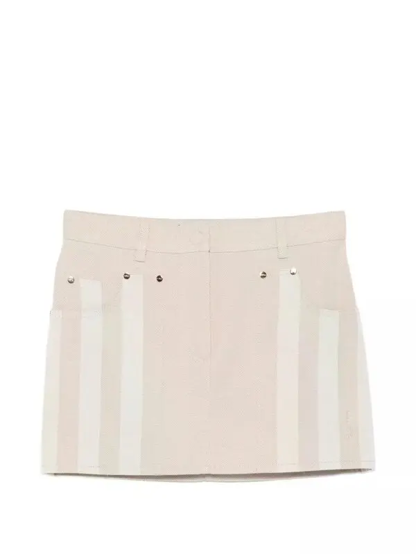 Fendi Logo Patch Mini Skirt